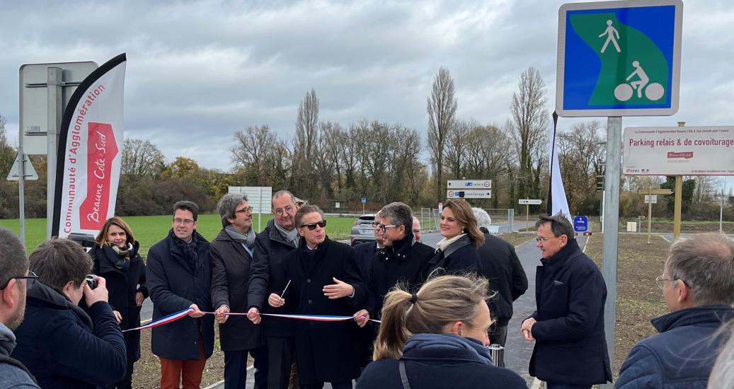 Inauguration d'une nouvelle aire de covoiturage sur le réseau APRR à Beaune | APRR AREA
